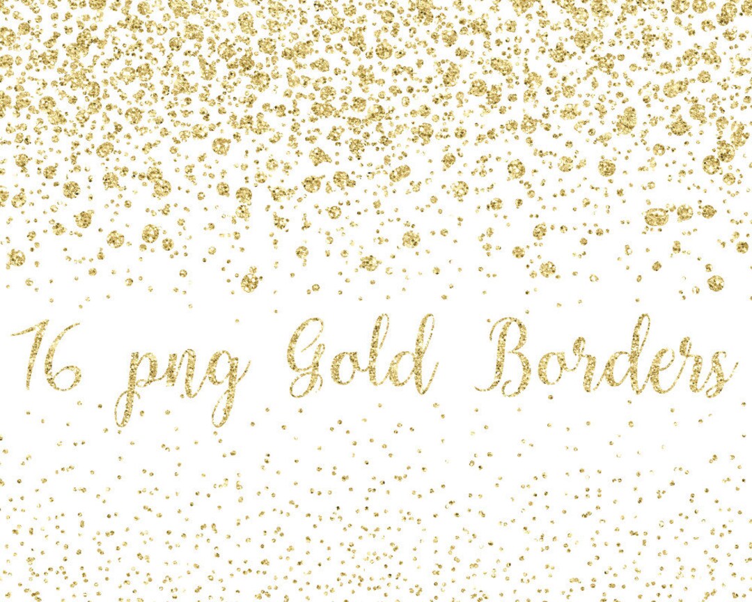 Gold Glitter Border, Confetti Borders,clipart Gold, Glitter Clip Art ...