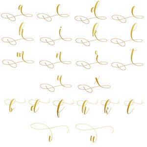Gold Alphabet Clip Art, Gold Foil Alphabet, Digital Clipart, Numbers ...