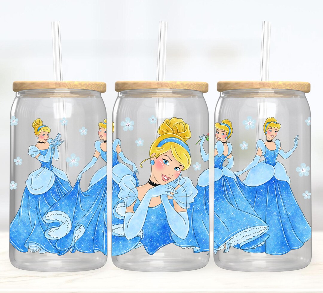 Anime Cartoon Princess Cinderella Cup PNG File DIGITAL DOWNLOAD 16oz ...