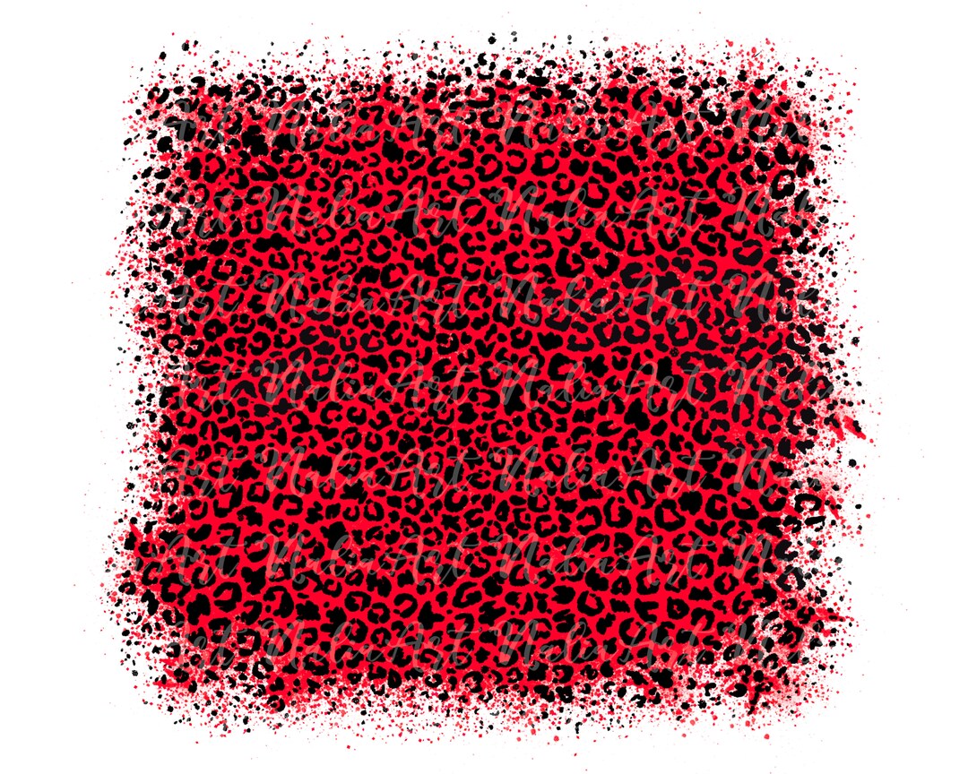 Background Leopard Paint Splatter Black Red Splash Frame Printable ...