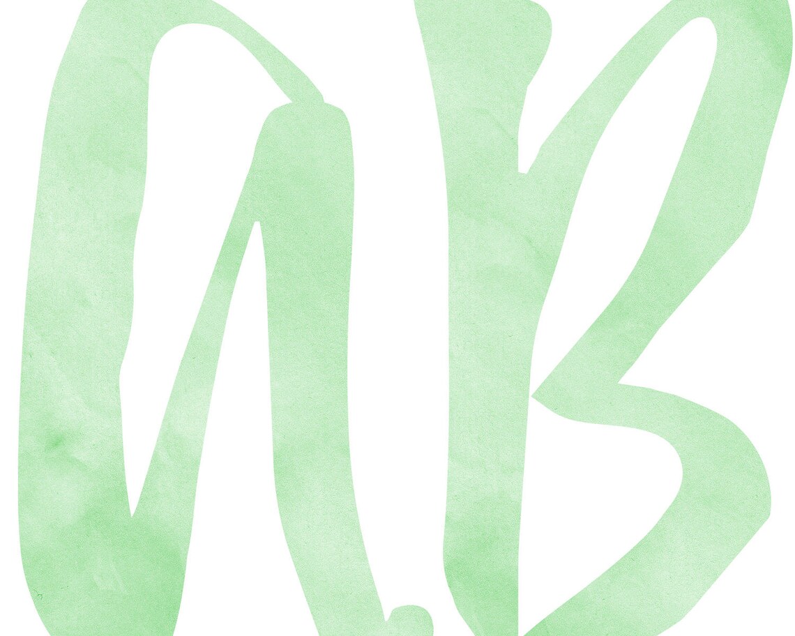 Green Alphabet Clip Art Digital Clipart Font Letters - Etsy