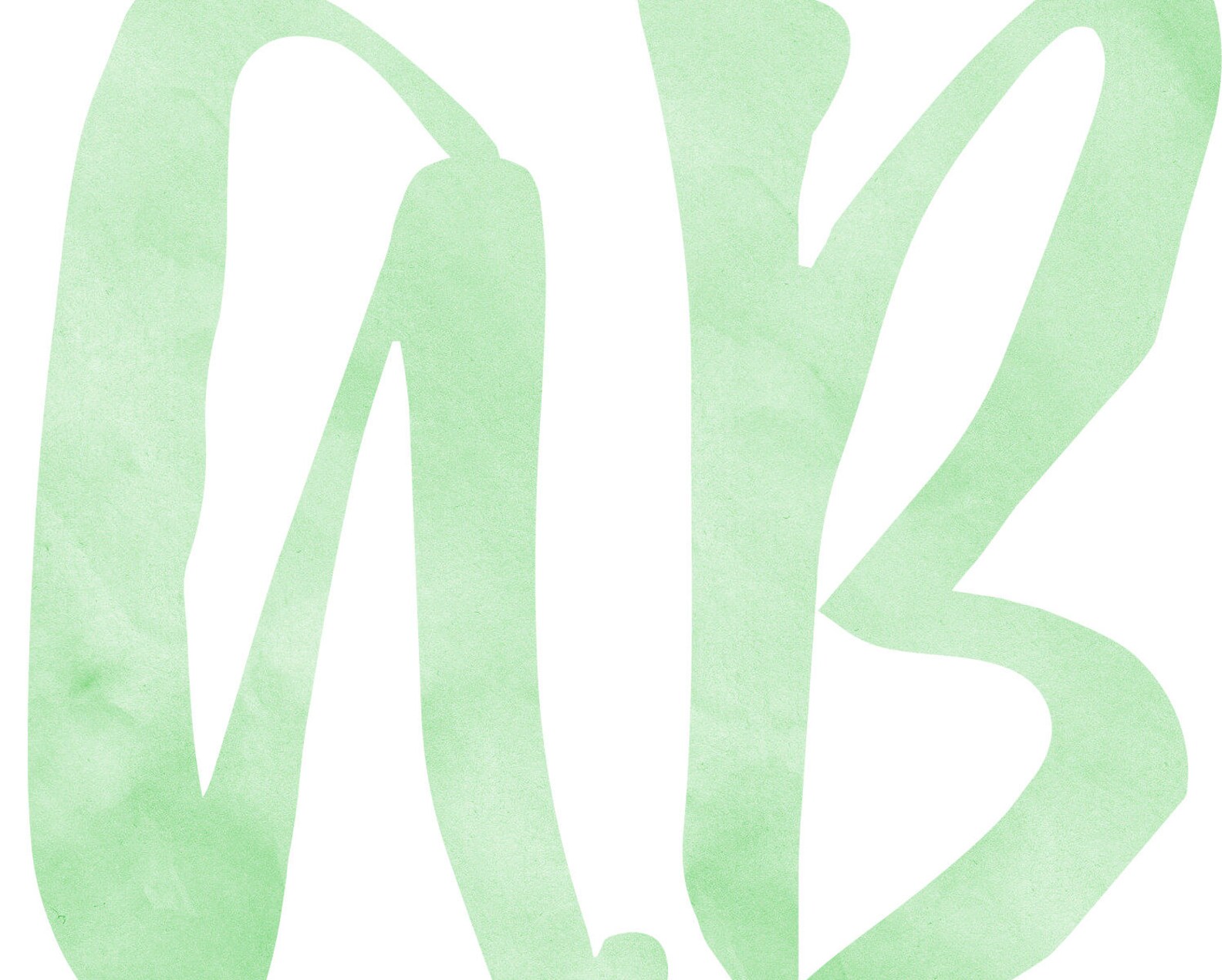 Green Alphabet Clip Art Digital Clipart Font Letters | Etsy