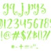 Green Watercolor Alphabet Clipart, Watercolor Letters, Digital Clipart ...