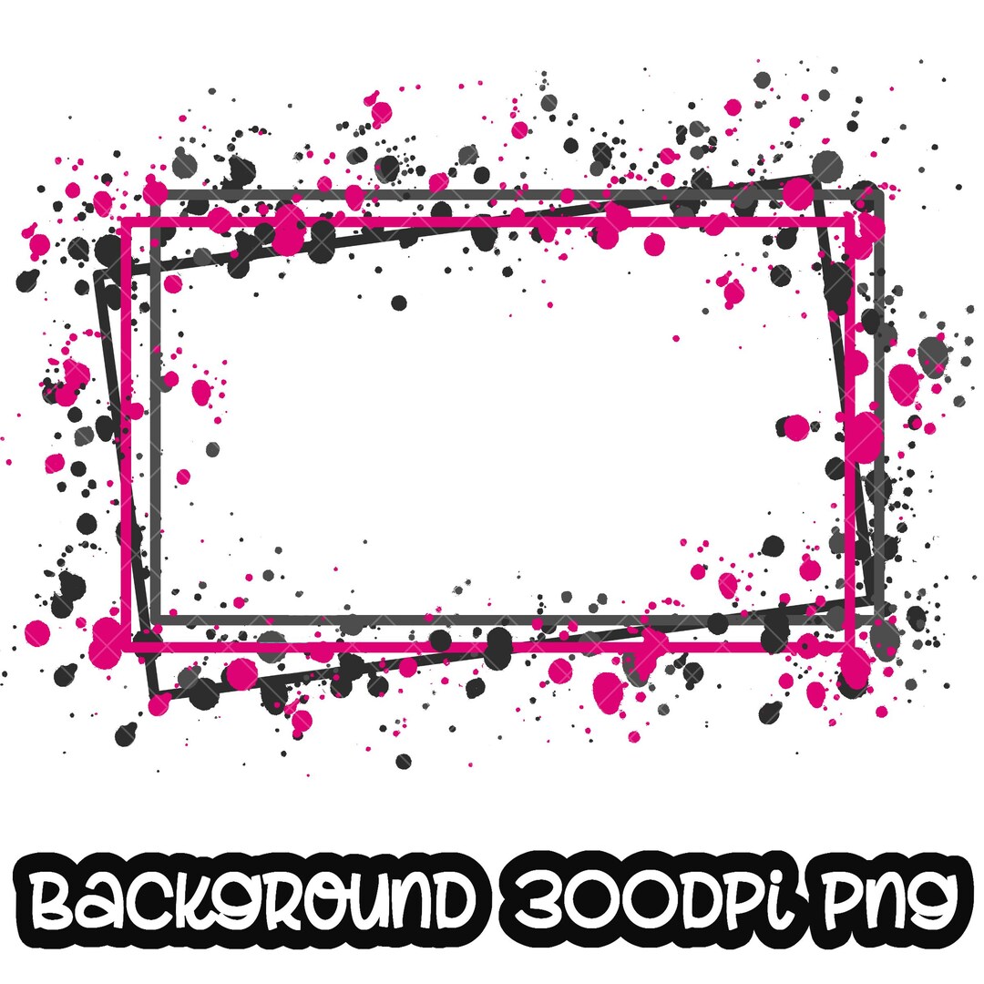 Frame Splatter Grey Pink Background | Printable Artwork | Splash ...