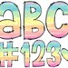 Doodle Letters Rainbow Ombre Clipart, Glitter Confetti Letters Clip Art ...