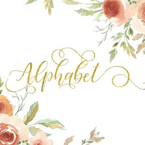 Gold Glitter Alphabet Clip Art Gold Alphabet Digital | Etsy