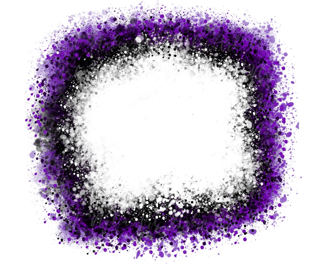 Background Paint Splatter Black Purple White Splash Frame Splatter ...