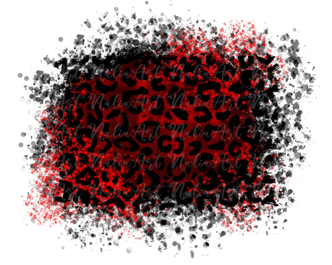 Background Leopard Paint Splatter Black Red Splash Frame Splatter ...