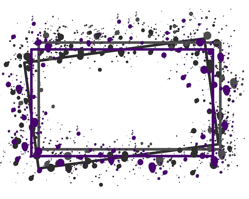 Frame Splatter Grey Purple Background Printable Artwork Splash ...