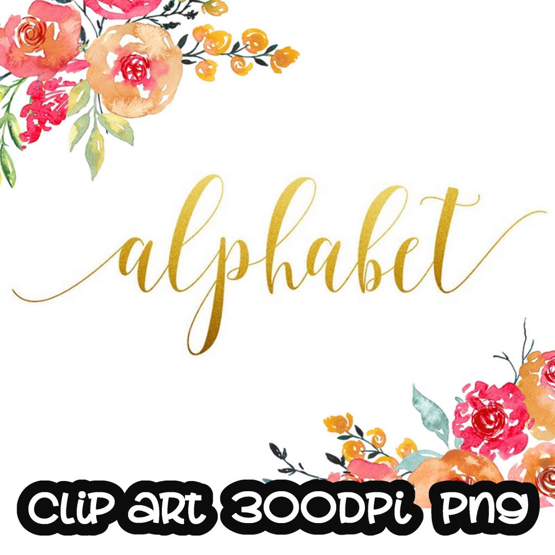 Gold Alphabet Clip Art, Gold Foil Alphabet, Digital Clipart, Numbers ...