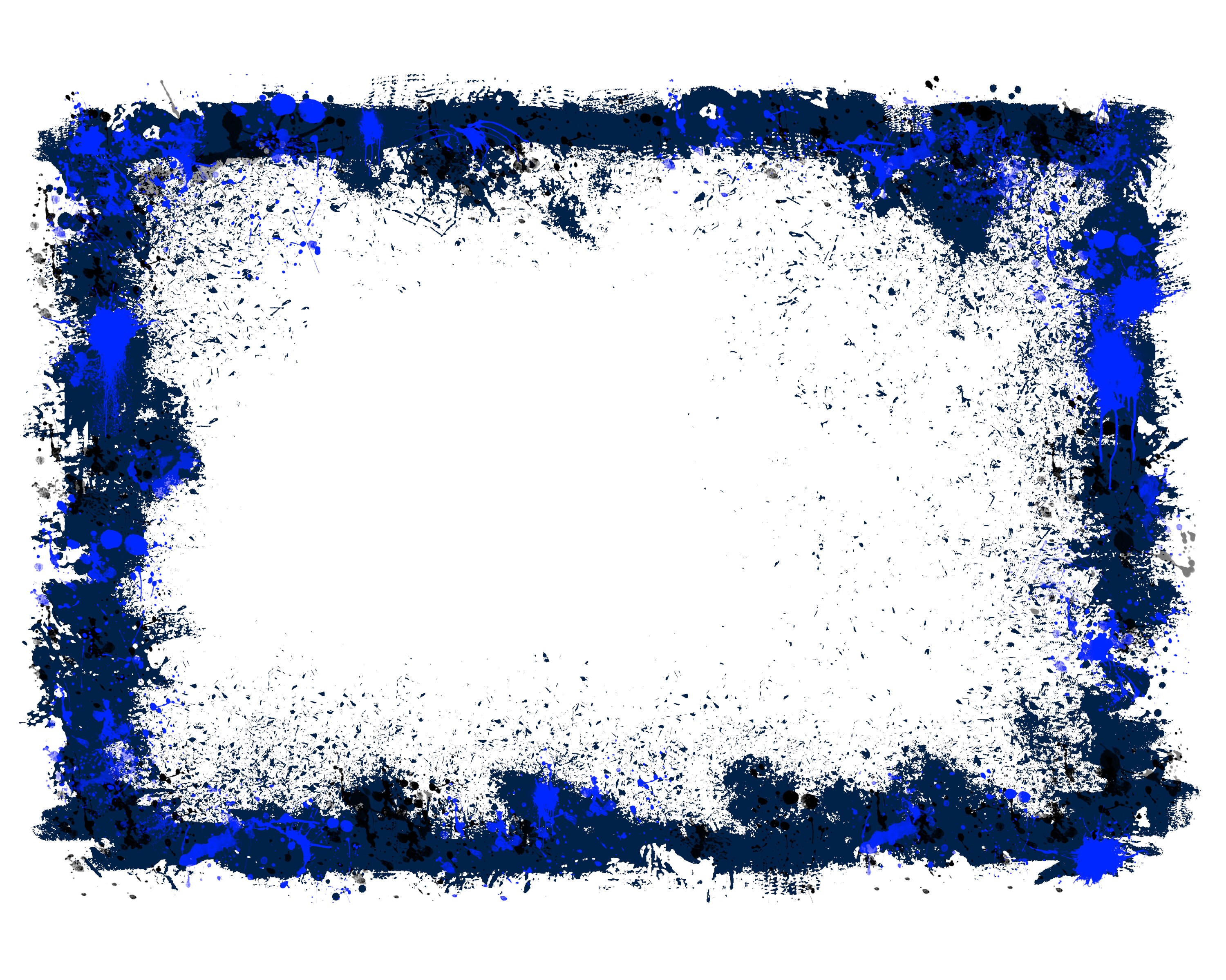 Frame Splatter Blue Background Printable Artwork Splash Frame Paint ...