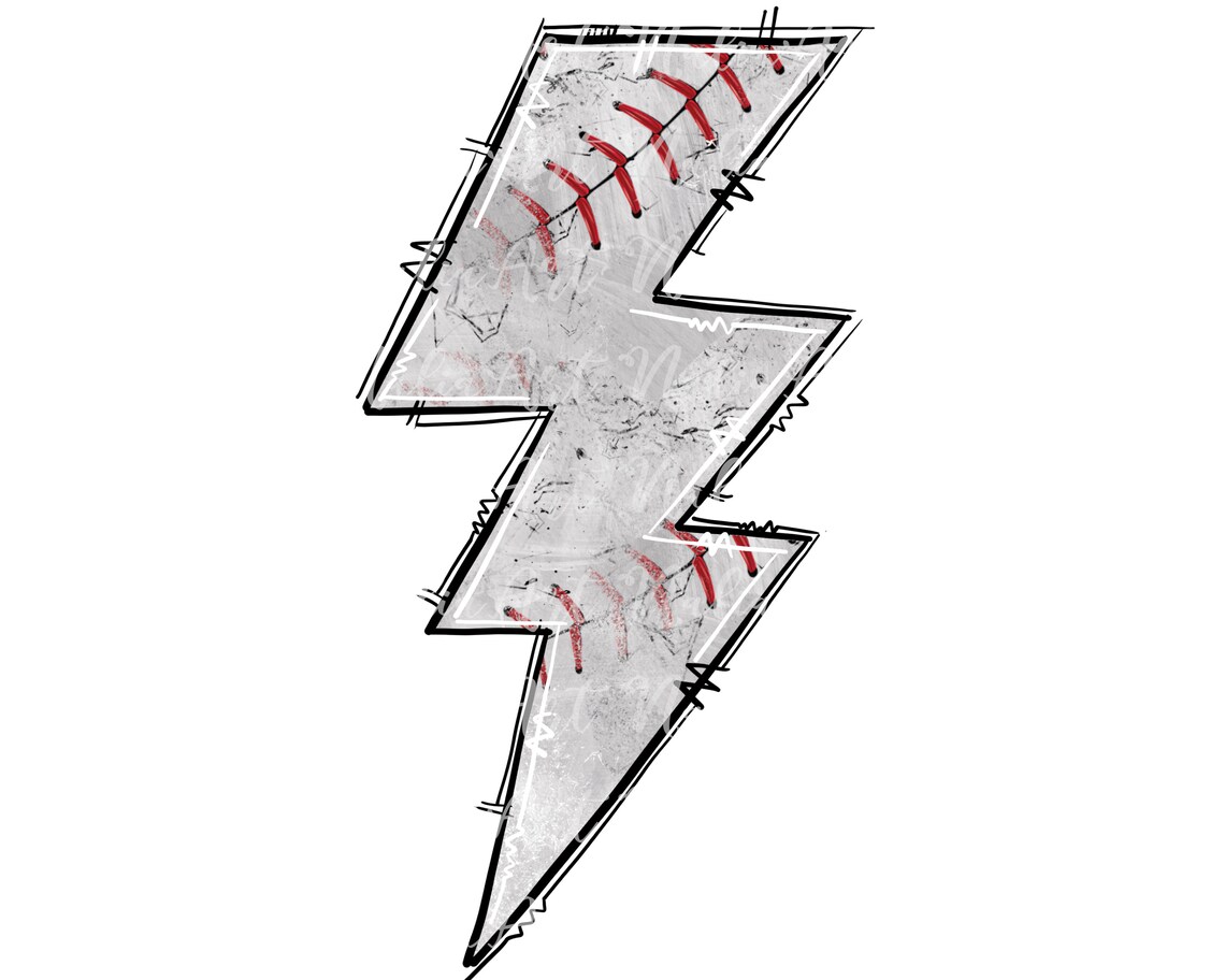 Lightning Bolt Baseball PNG Sport Sublimation PNG - Etsy
