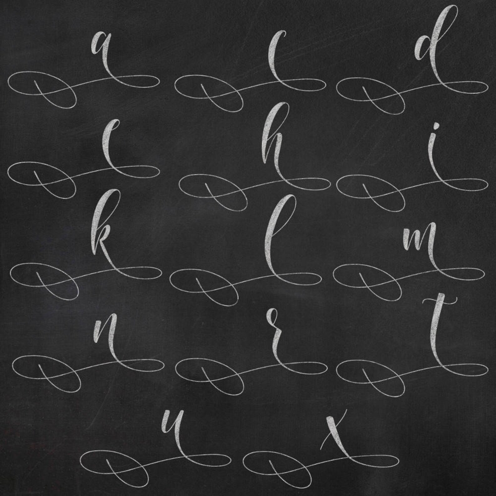 Chalkboard Alphabet Clip Art, Chalk Digital Clipart, Font, Letters ...