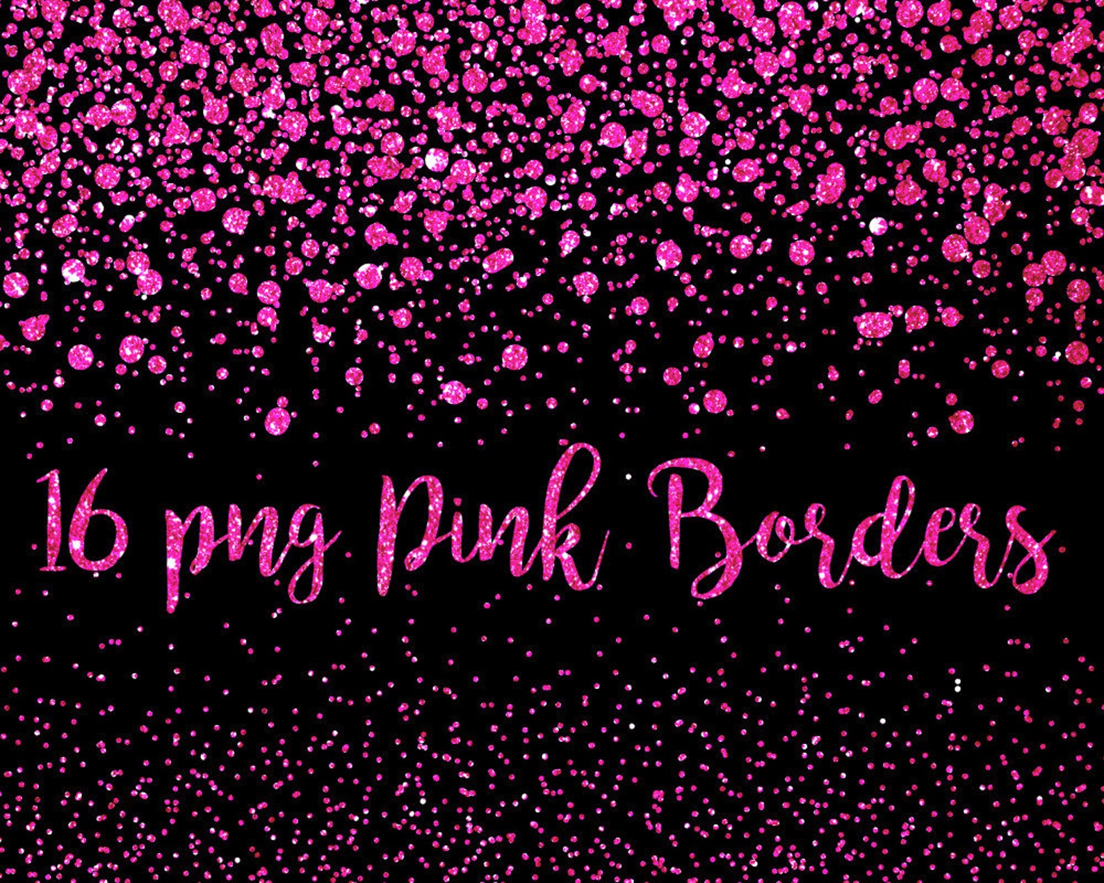 Pink Glitter Border, Confetti Borders,clipart Pink, Glitter Clip Art ...