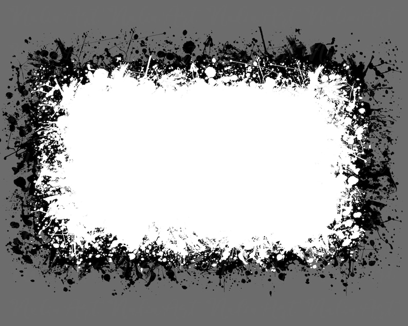 Background Paint Splatter White Black | Splash Frame | Splatter ...