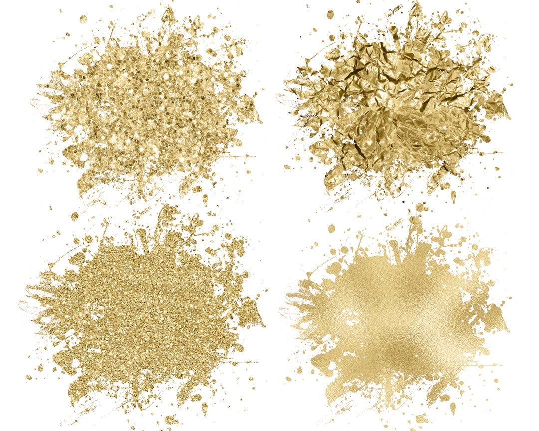 Background Paint Splatter Glitter Gold Splash Frame - Etsy