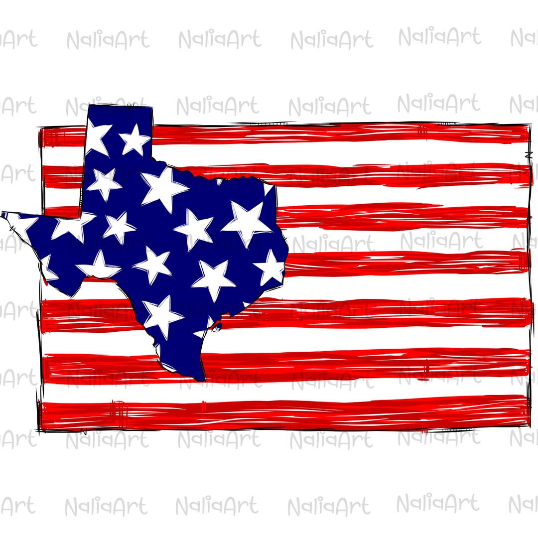 Texas State Sublimation Design PNG Flag Clip Art USA Fourth of July ...