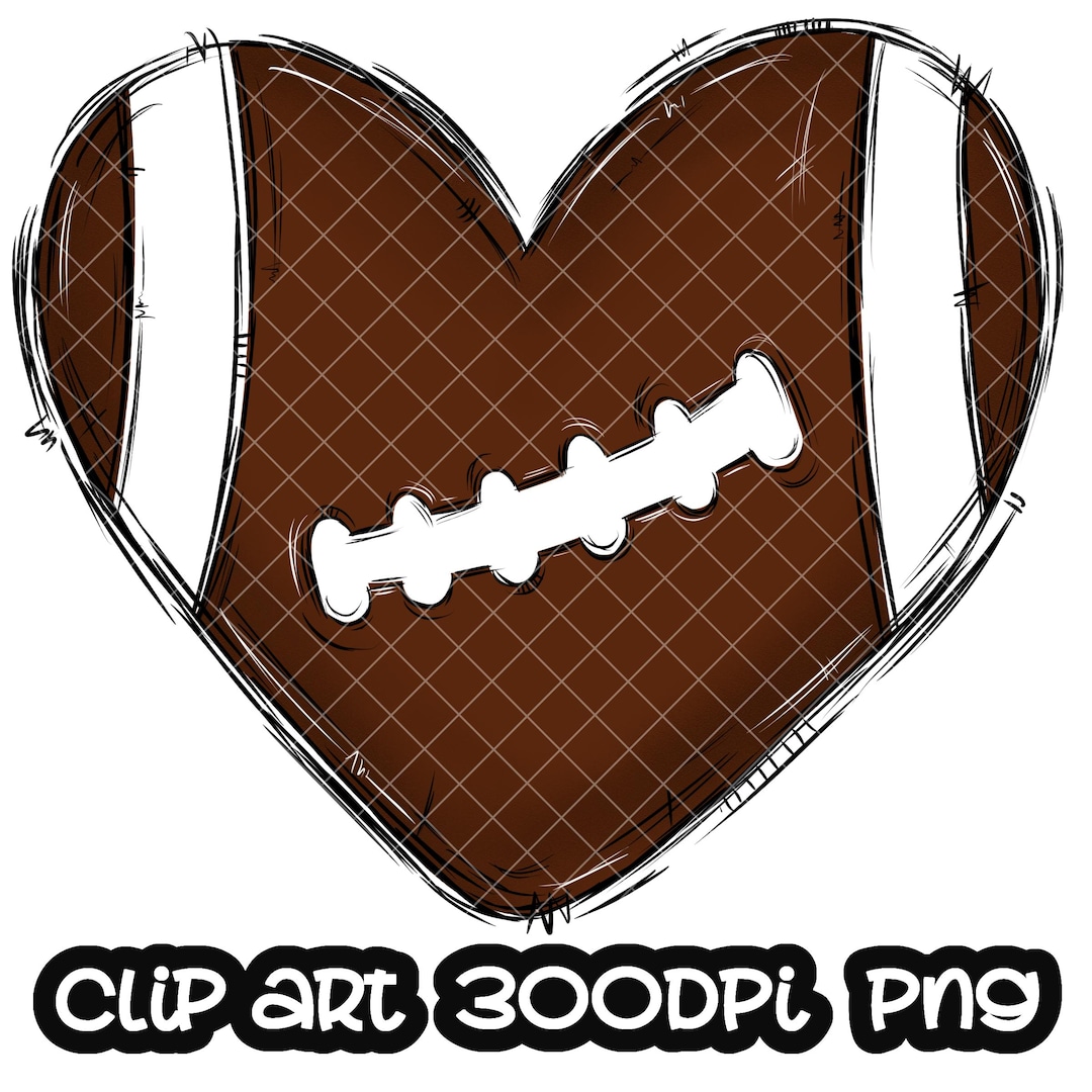 Heart Football | Heart PNG | Sport Heart | Heart Watercolor ...