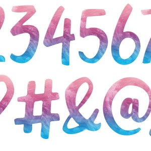 Ombre Watercolor Alphabet Clipart, Watercolor Letters, Digital Clipart ...