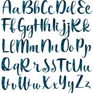 Blue Watercolor Alphabet Clipart, Watercolor Letters, Digital Clipart ...