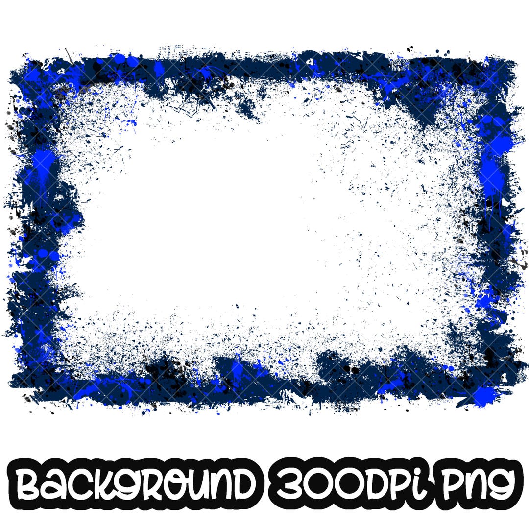 Frame Splatter Blue Background | Printable Artwork | Splash Frame ...