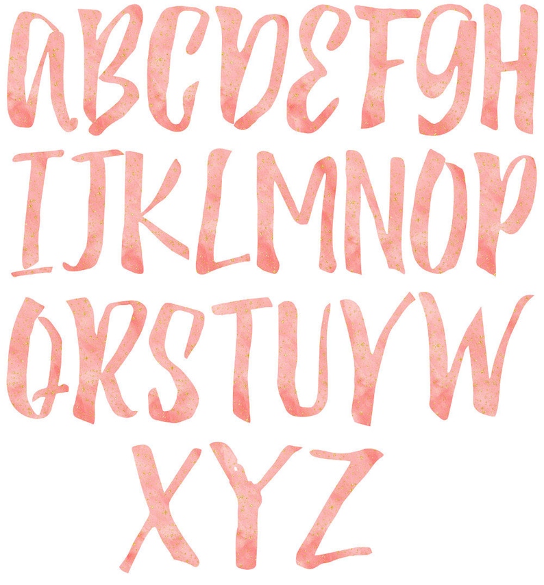 Red Alphabet Clip Art Stars Confetti Digital Clipart Font - Etsy