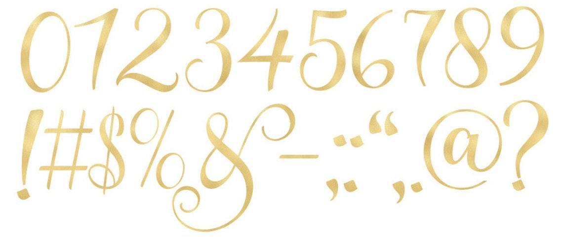 Gold Alphabet Clip Art Gold Foil Alphabet Digital Clipart | Etsy