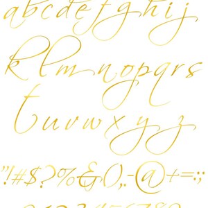 Gold Alphabet Clip Art, Foil Gold Alphabet, Digital Clipart, Numbers ...
