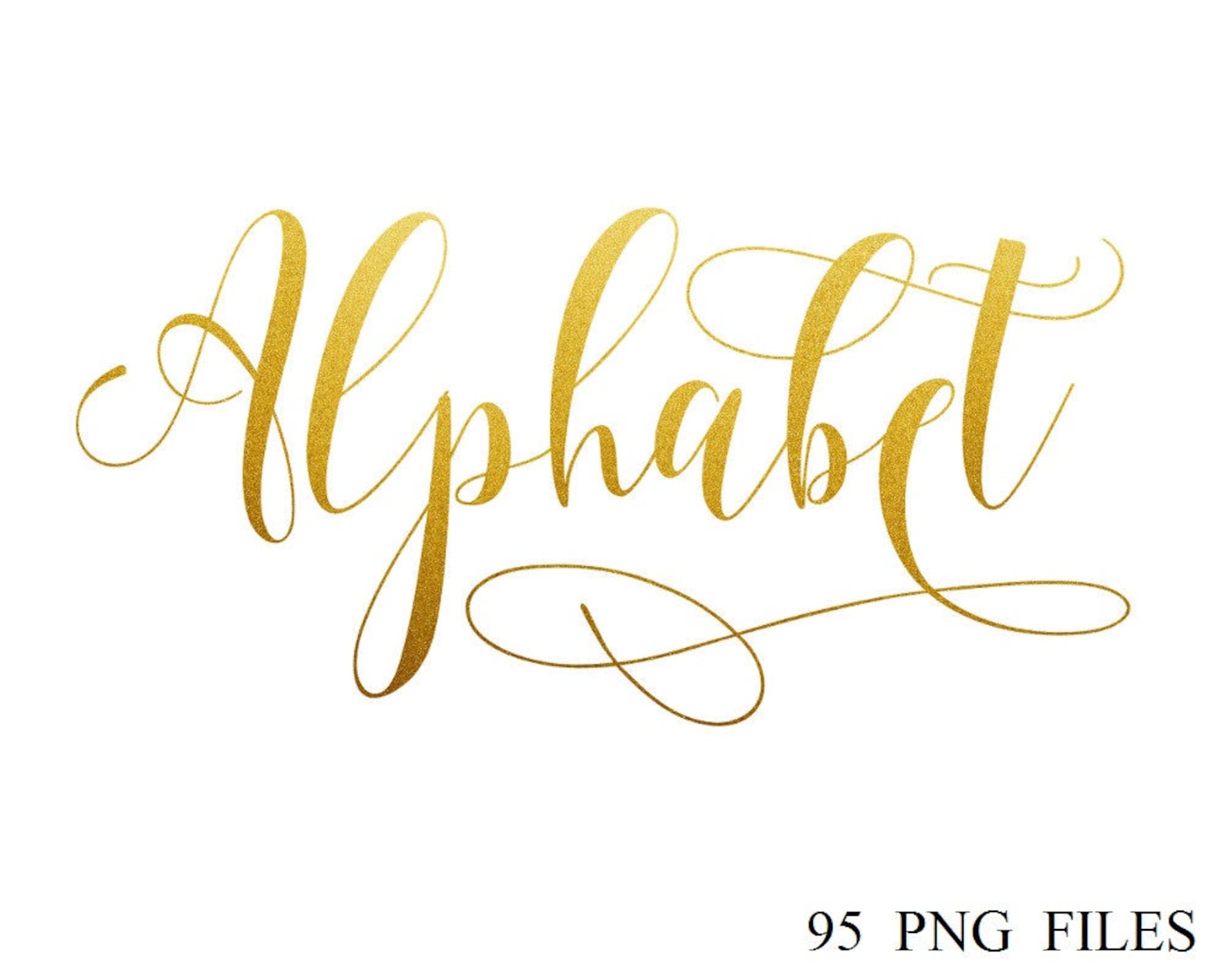 Gold Alphabet Clip Art Gold Foil Alphabet Digital Clipart | Etsy