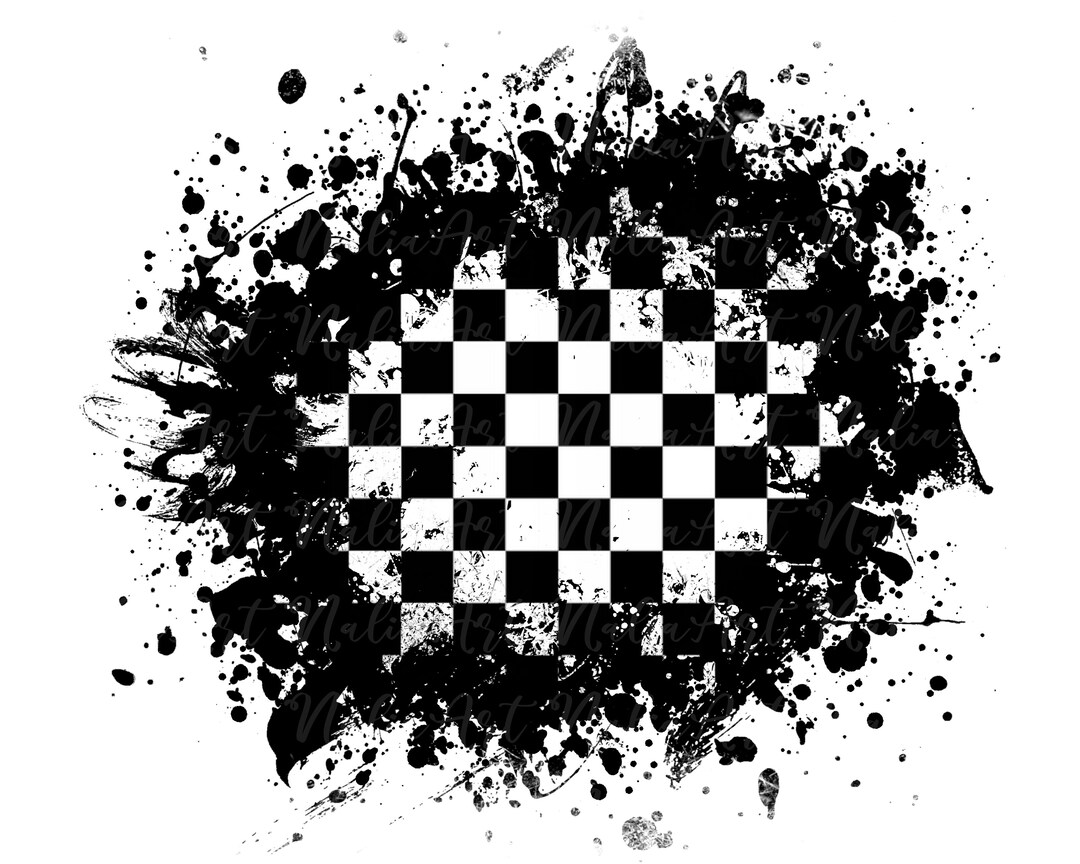Background Checkered Flag Distressed Print Checkered Flag Grunge Splash ...