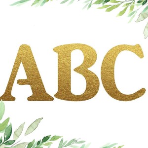 Gold Alphabet Clip Art, Gold Glitter Alphabet, Digital Clipart, Numbers ...