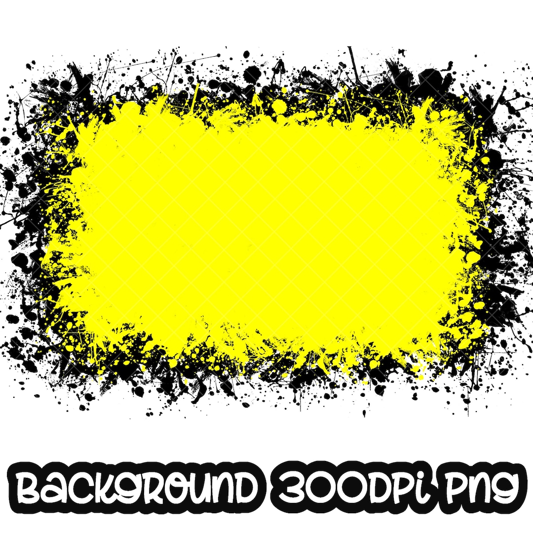 Background Paint Splatter Black Yellow | Splash Frame | Splatter ...