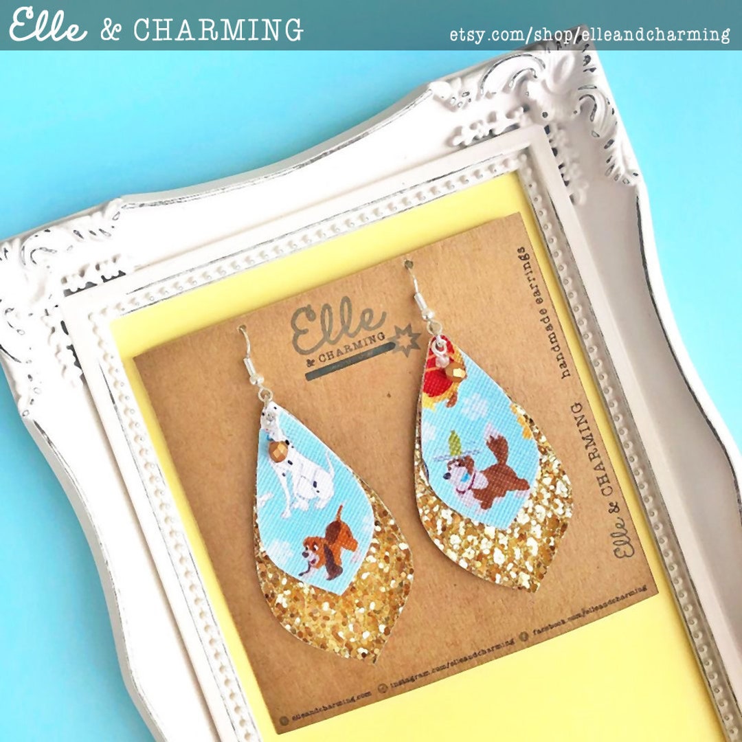 Disney Dogs Teardrop Earrings Dooney and Bourke Statement - Etsy