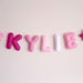 Pink Baby Name Banner • Girl Nursery Decor • Wall Hanging ...