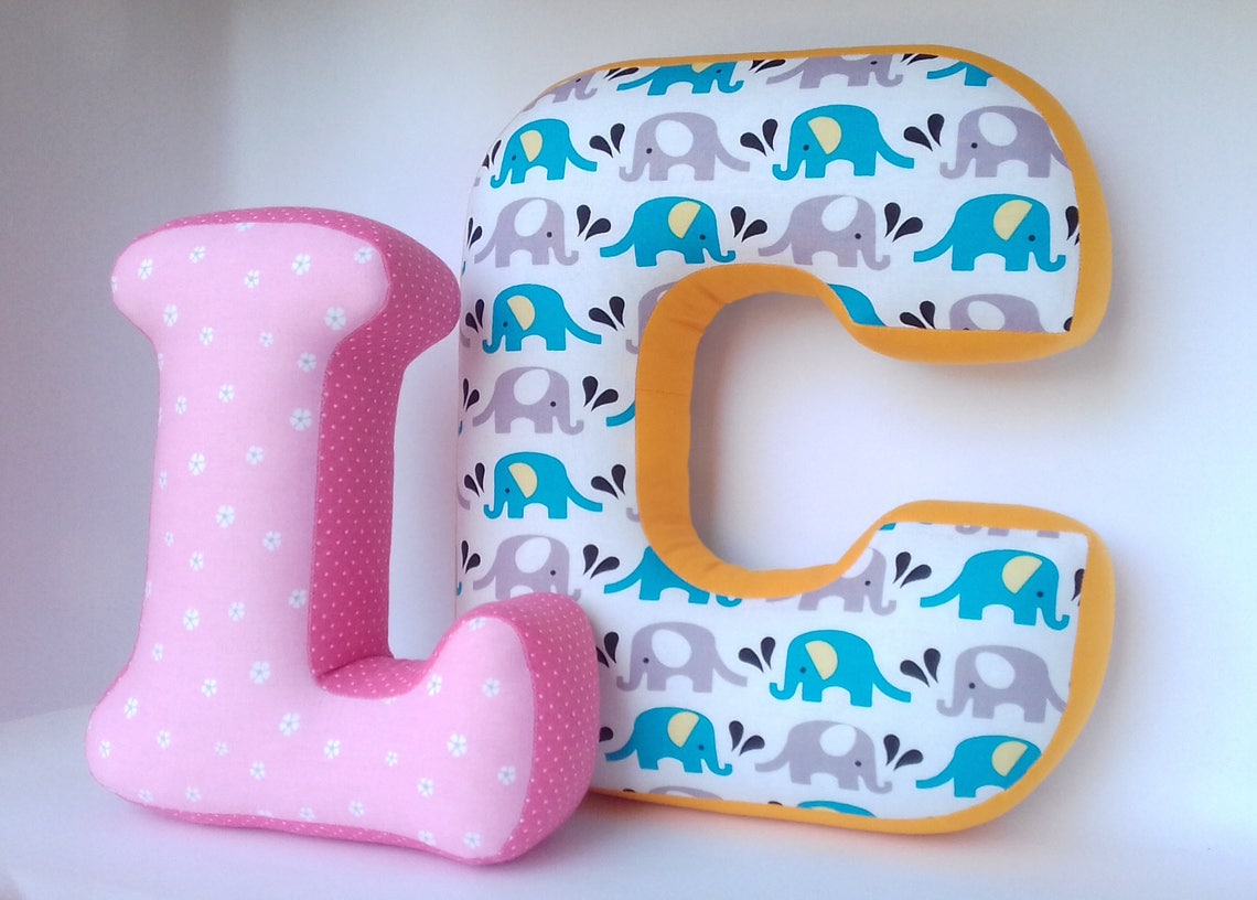 Initial Letter C Pillow Personalized Pillow Pink Letter L | Etsy