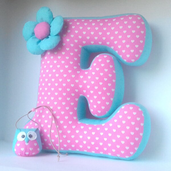Pink Letter E Pillow - Etsy