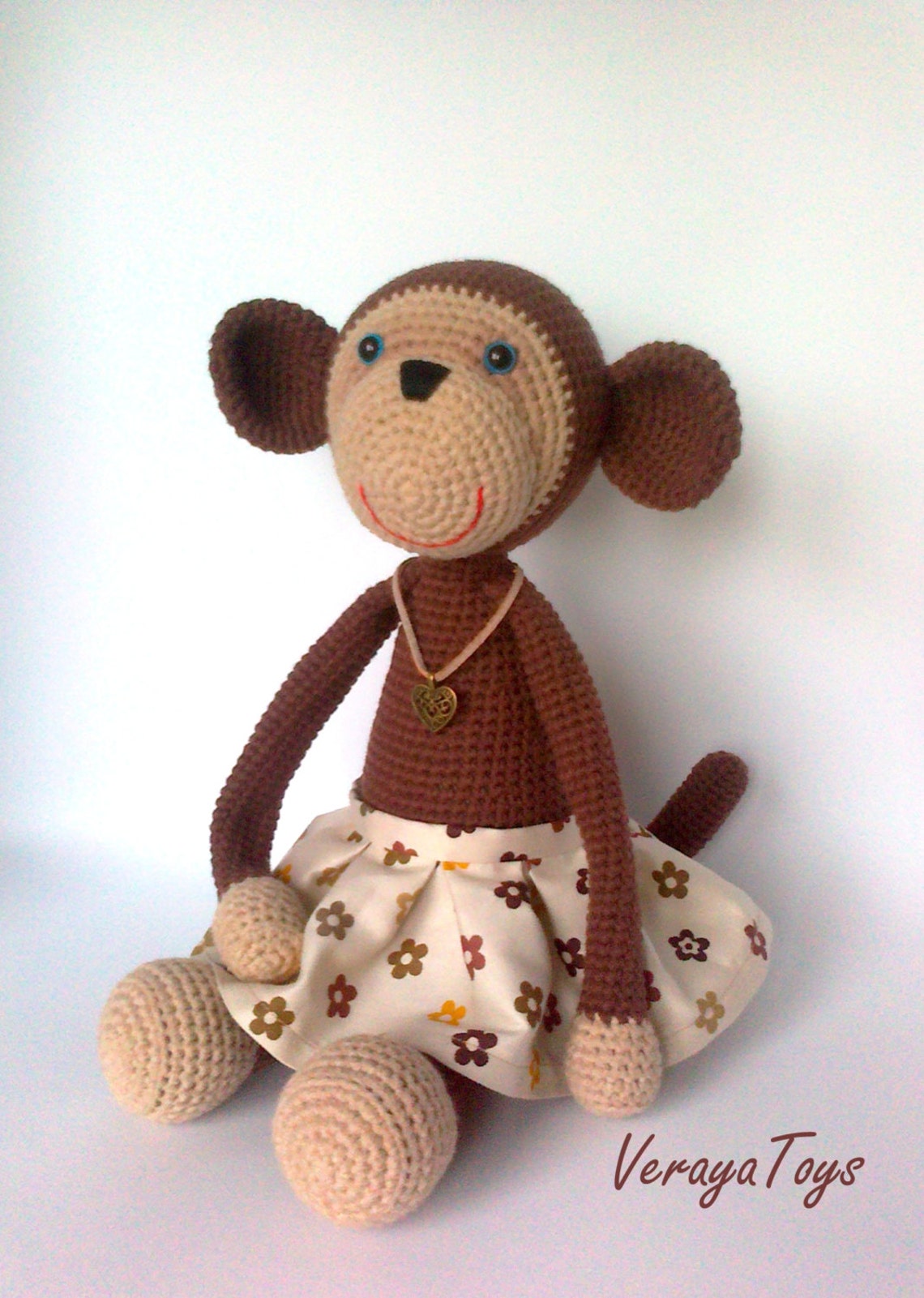 Cute Monkey With Baby Handmade Souvenir Stuffed Animal Crochet - Etsy