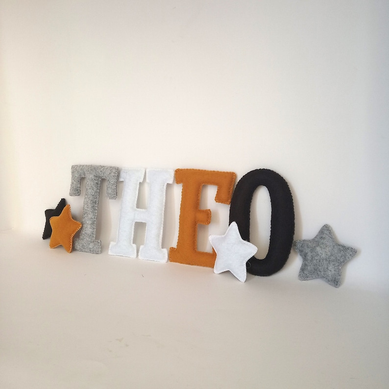 Puffy Hand-sewn Letters Personalized Shelf Decor With - Etsy