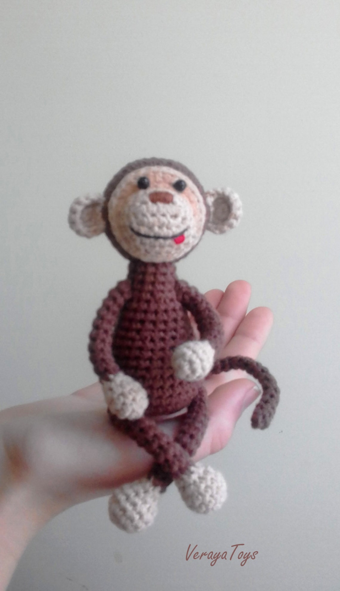 Cute Monkey With Baby Handmade Souvenir Stuffed Animal Crochet - Etsy