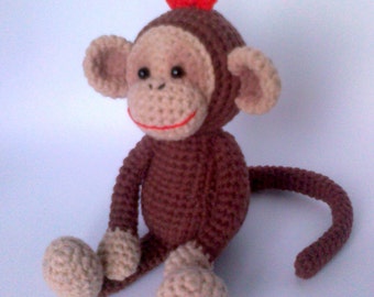 Cute Monkey With Baby Handmade Souvenir Stuffed Animal Crochet ...