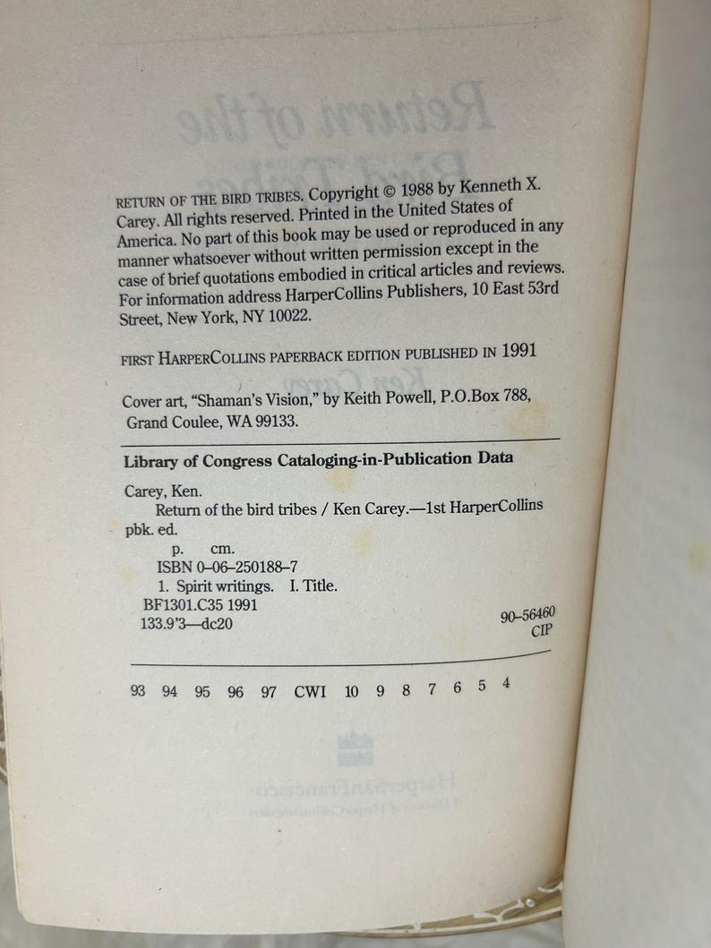 Return of the Bird Tribes by Ken Carey Trade Paperback 1991 - Etsy