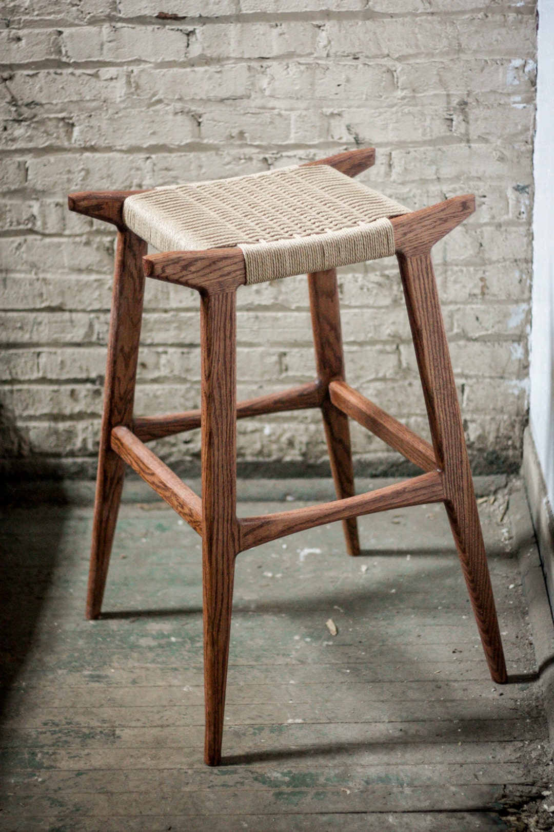Mid-century Oak Bar Stools Counter Stools Kitchen Island Counter Danish ...