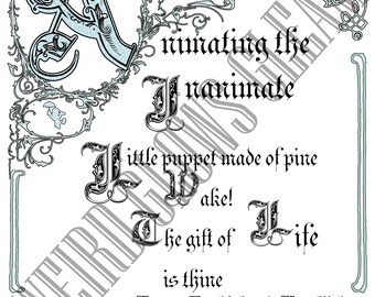 Disney Merlin Spell Book pages Part 1 | Etsy