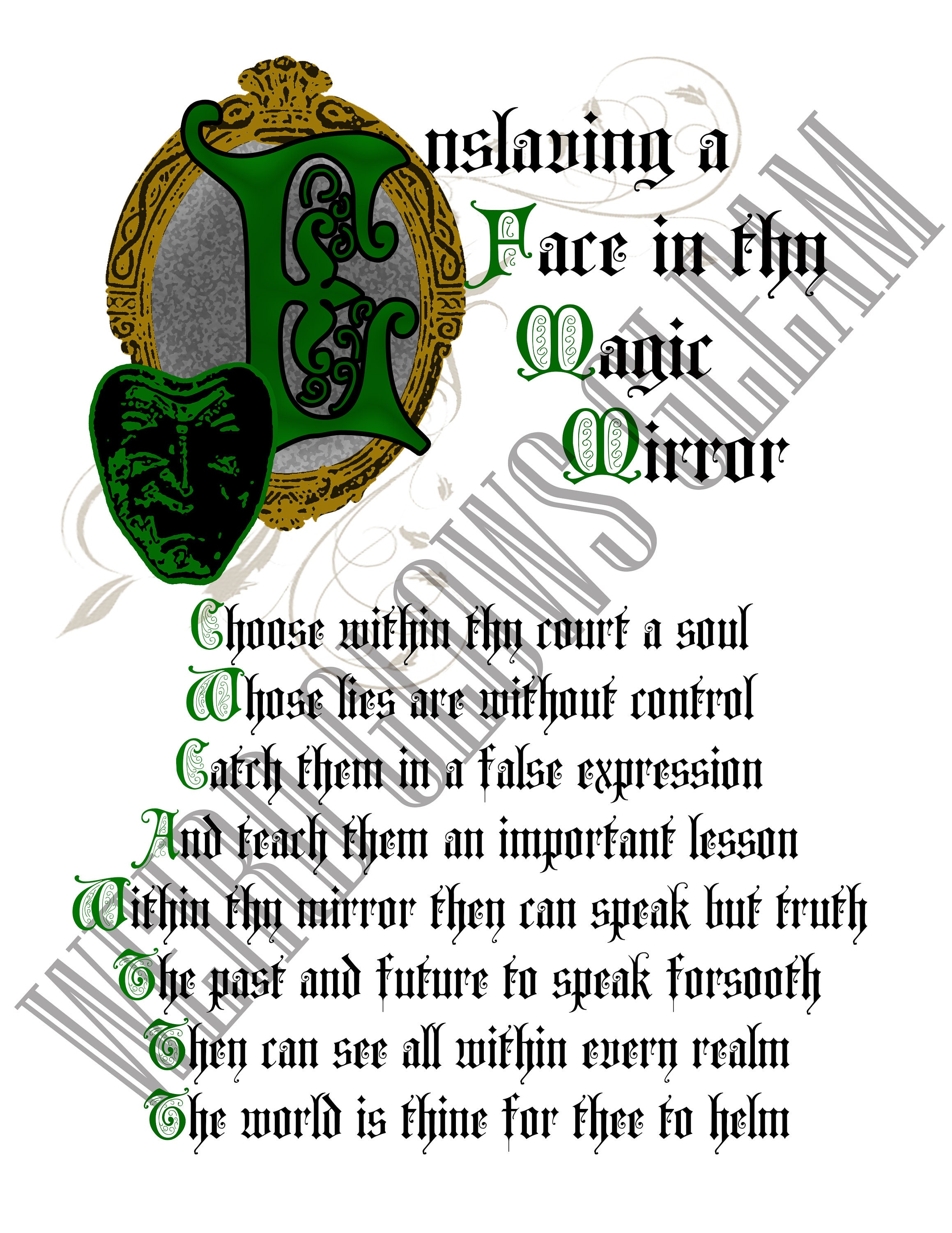 Evil Queen Inspired Spell Book Pages - Etsy