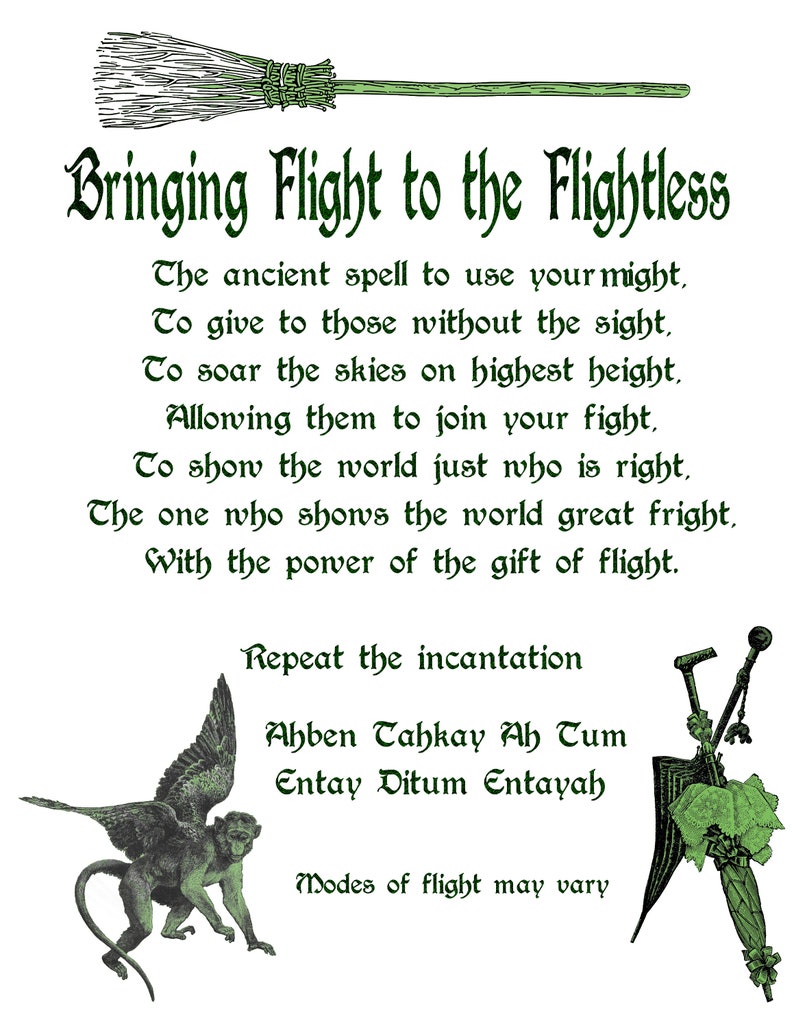 Wicked Witch of the West Inspired Spell Book Pages - Etsy