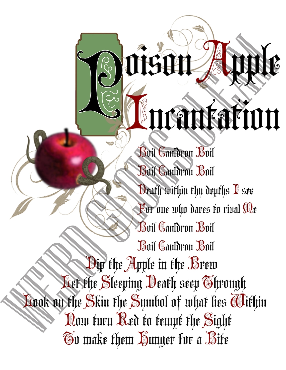 Evil Queen Inspired Spell Book Pages - Etsy