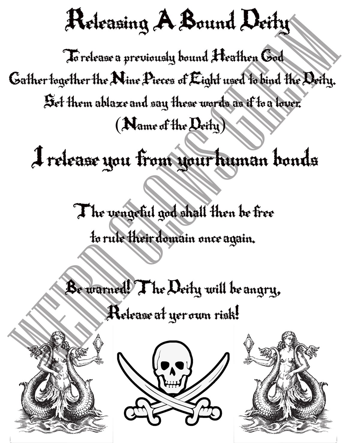 Pirates of the Caribbean Inspired Spell Book Pages - Etsy