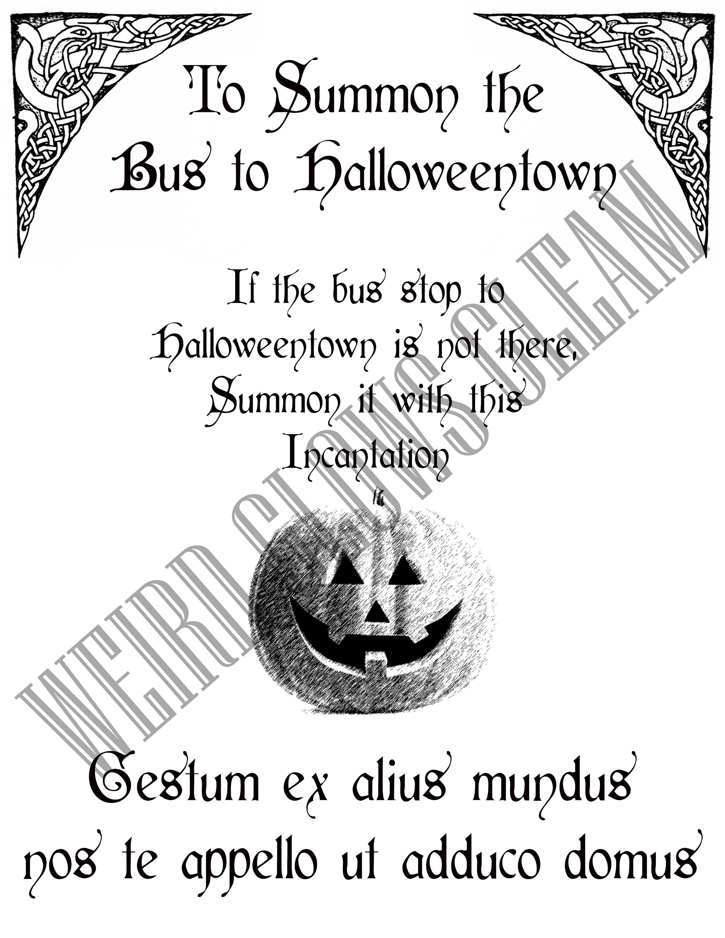 Halloweentown Inspired Spell Book Pages. - Etsy Australia
