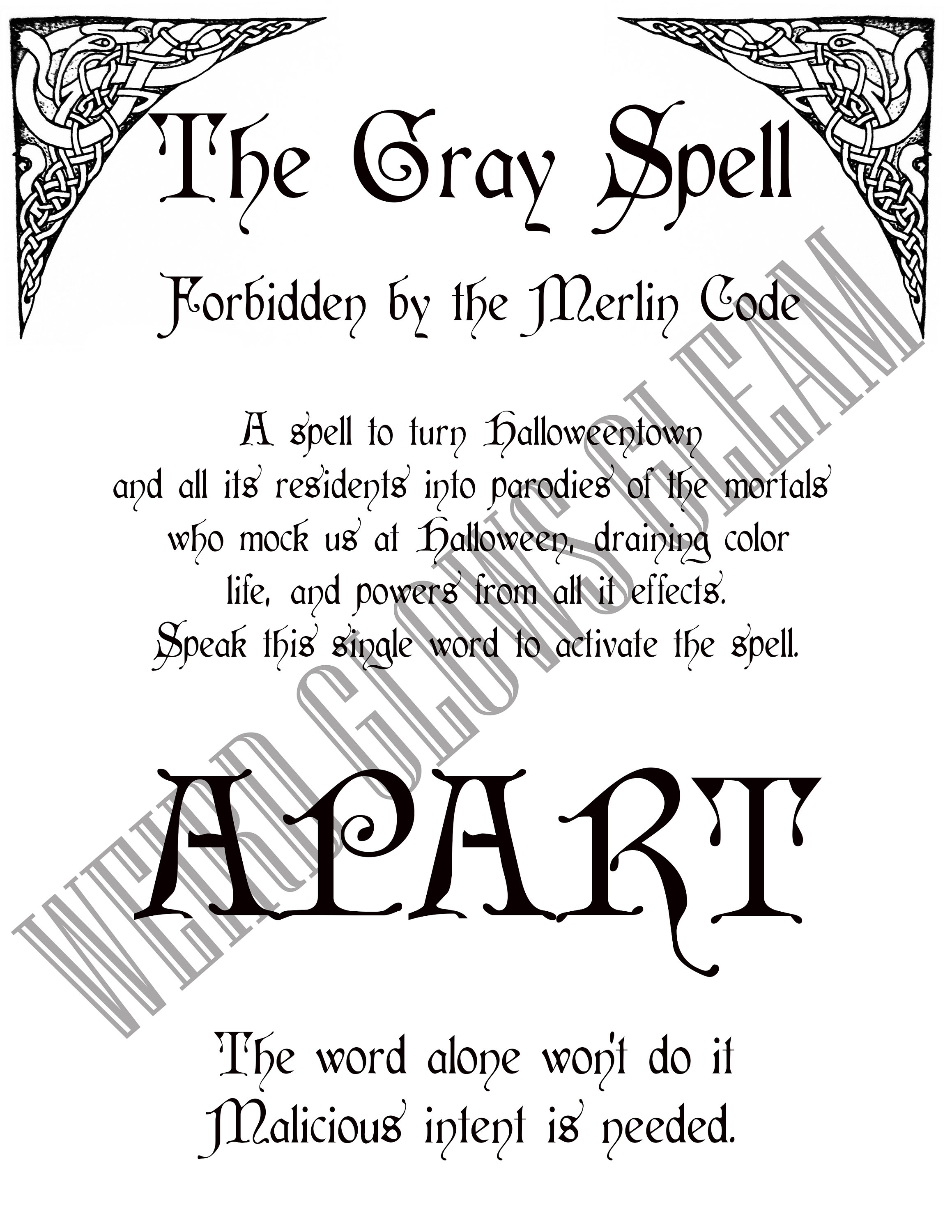 Halloweentown Inspired Spell Book Pages. - Etsy