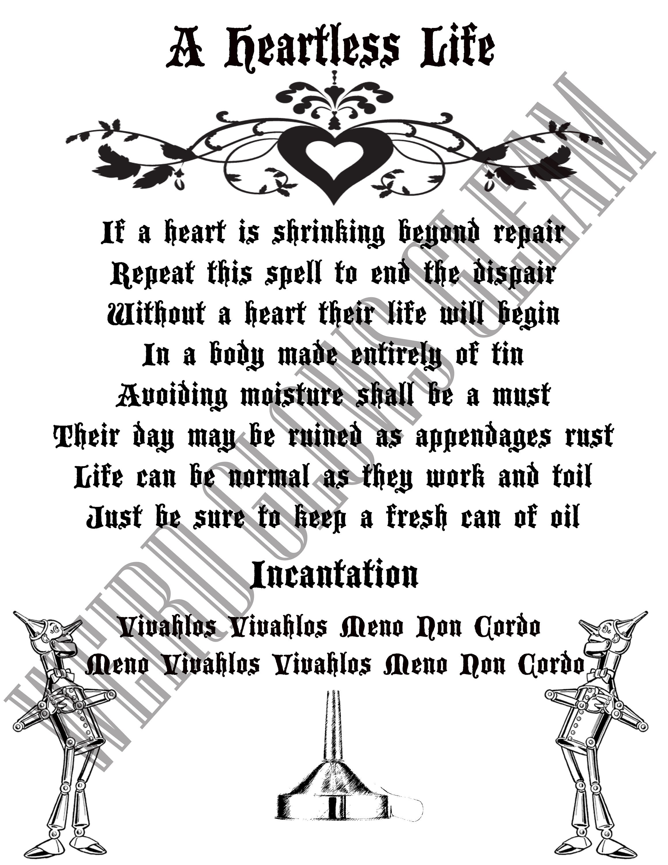 Wicked Witch of the West Inspired Spell Book Pages - Etsy